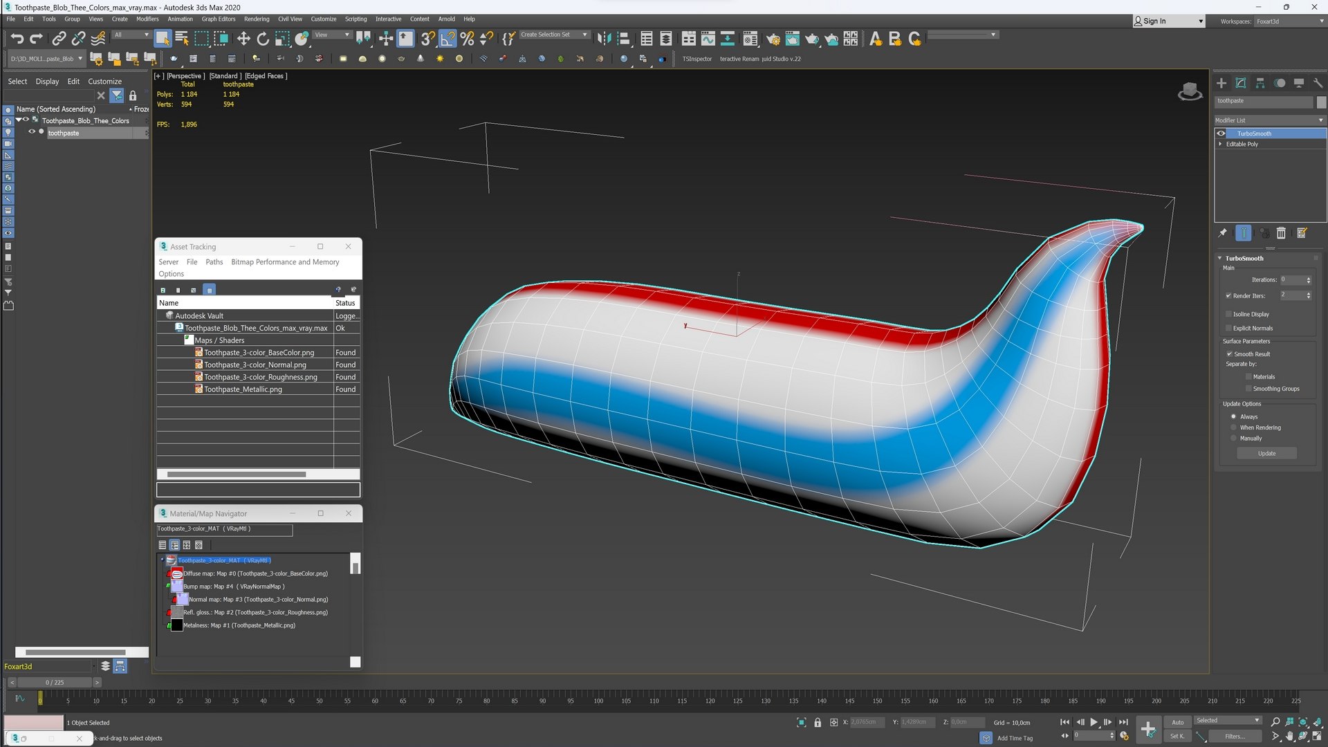 Toothpaste Blob Thee Colors 3D Model - TurboSquid 2319049