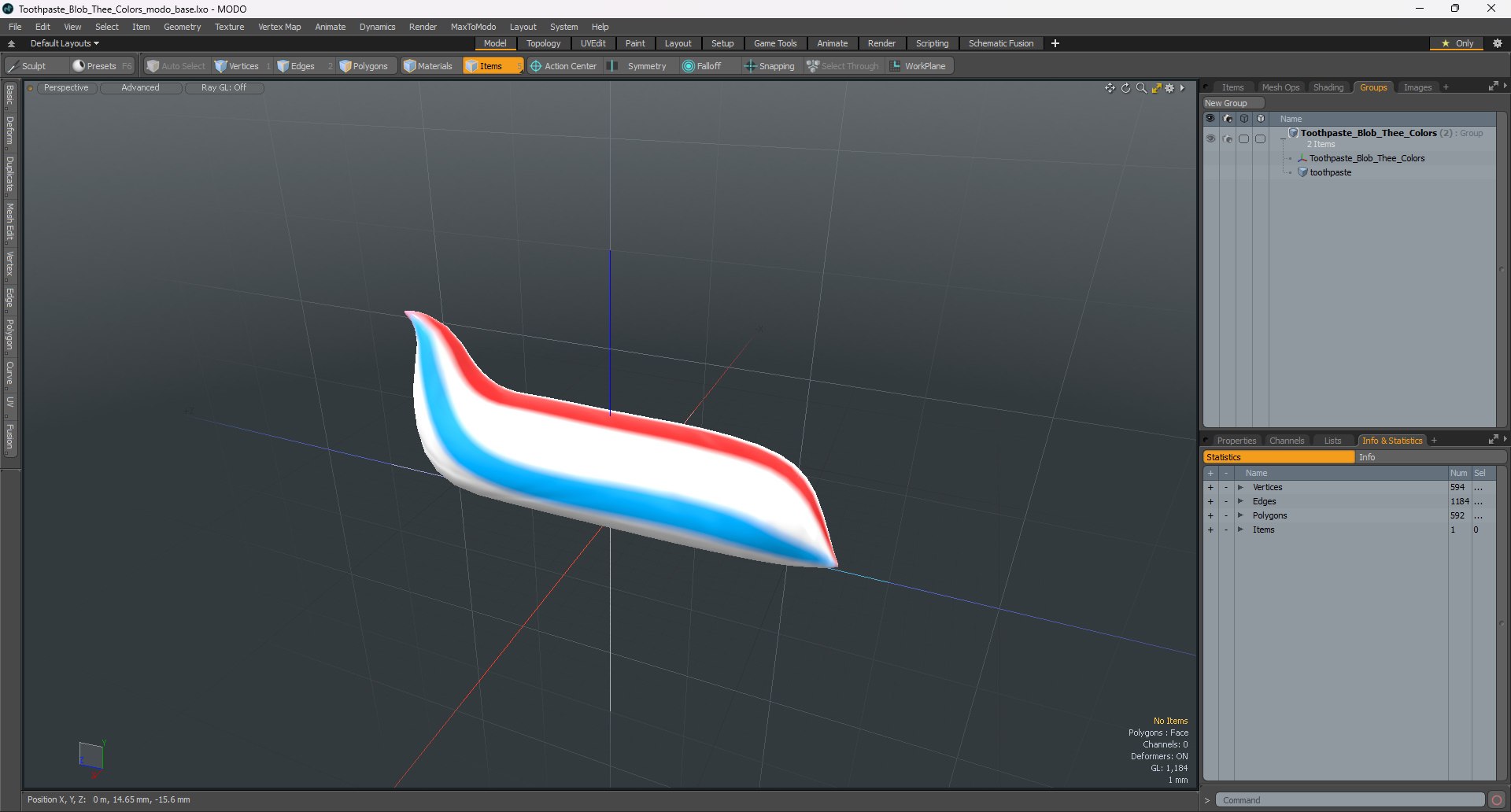 Toothpaste Blob Thee Colors 3D Model - TurboSquid 2319049