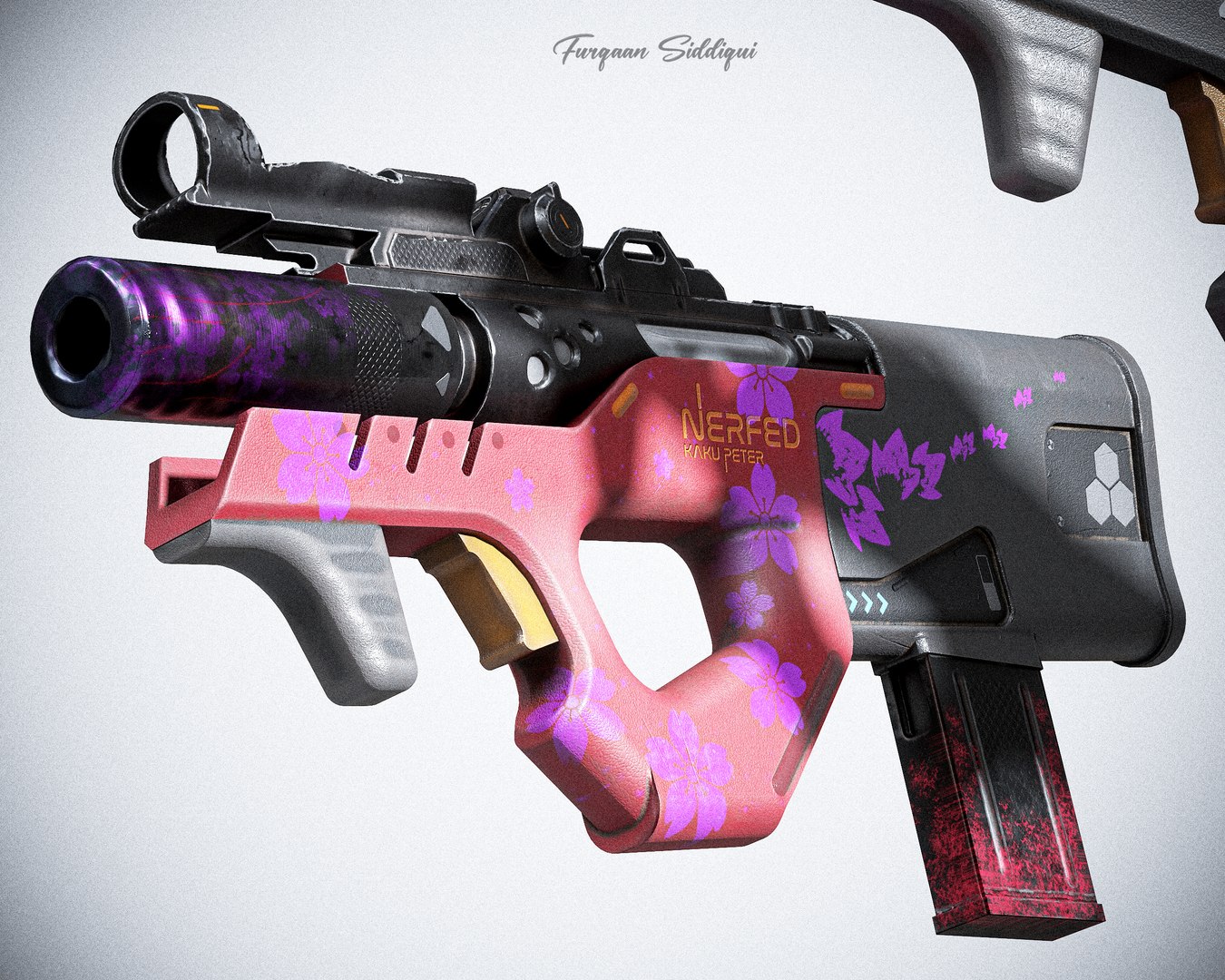 3D Sci-fi SMG Weapon PBR Model - TurboSquid 2136075