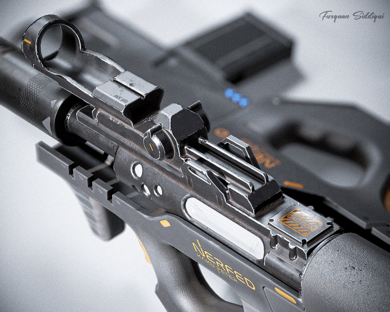3D Sci-fi SMG Weapon PBR Model - TurboSquid 2136075