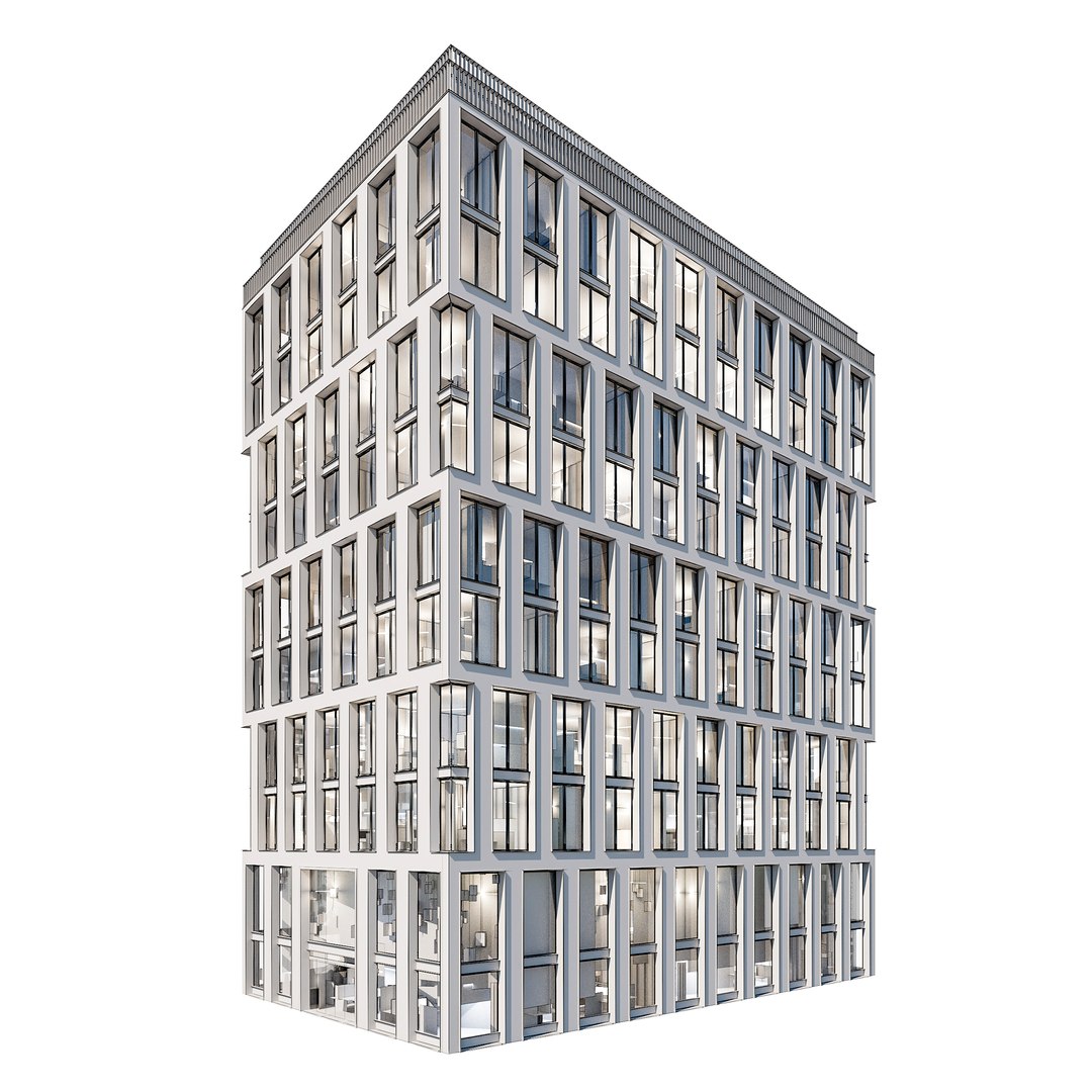 3D Modern Office Buildings Collection Vol1 - 5 Buildings Model ...