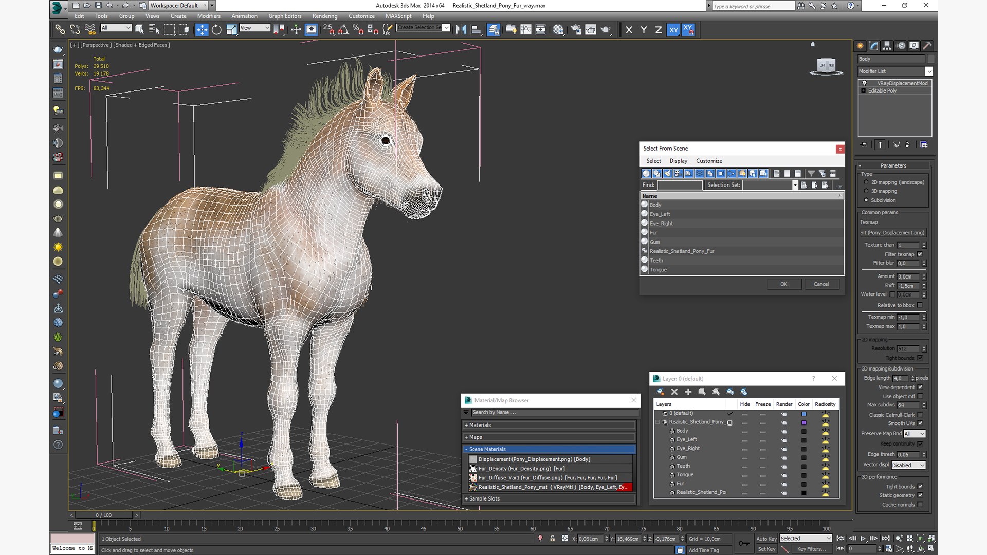 3D Realistic Shetland Pony Fur - TurboSquid 2234471