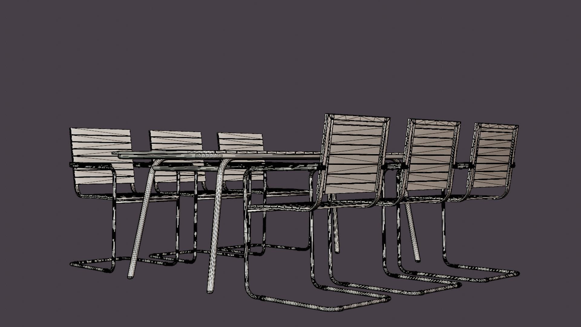 Malo And Hono Dining Set 3D Model - TurboSquid 2240804
