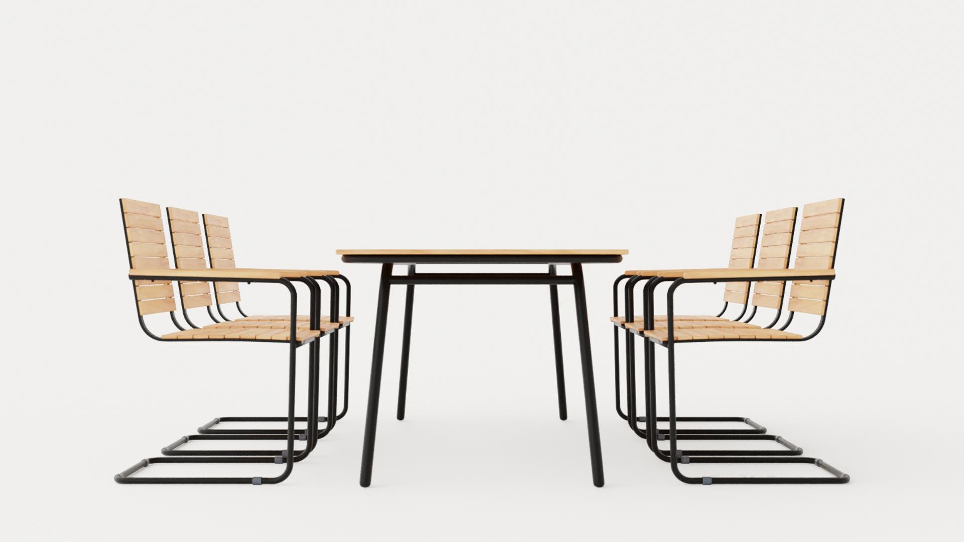 Malo And Hono Dining Set 3D Model - TurboSquid 2240804