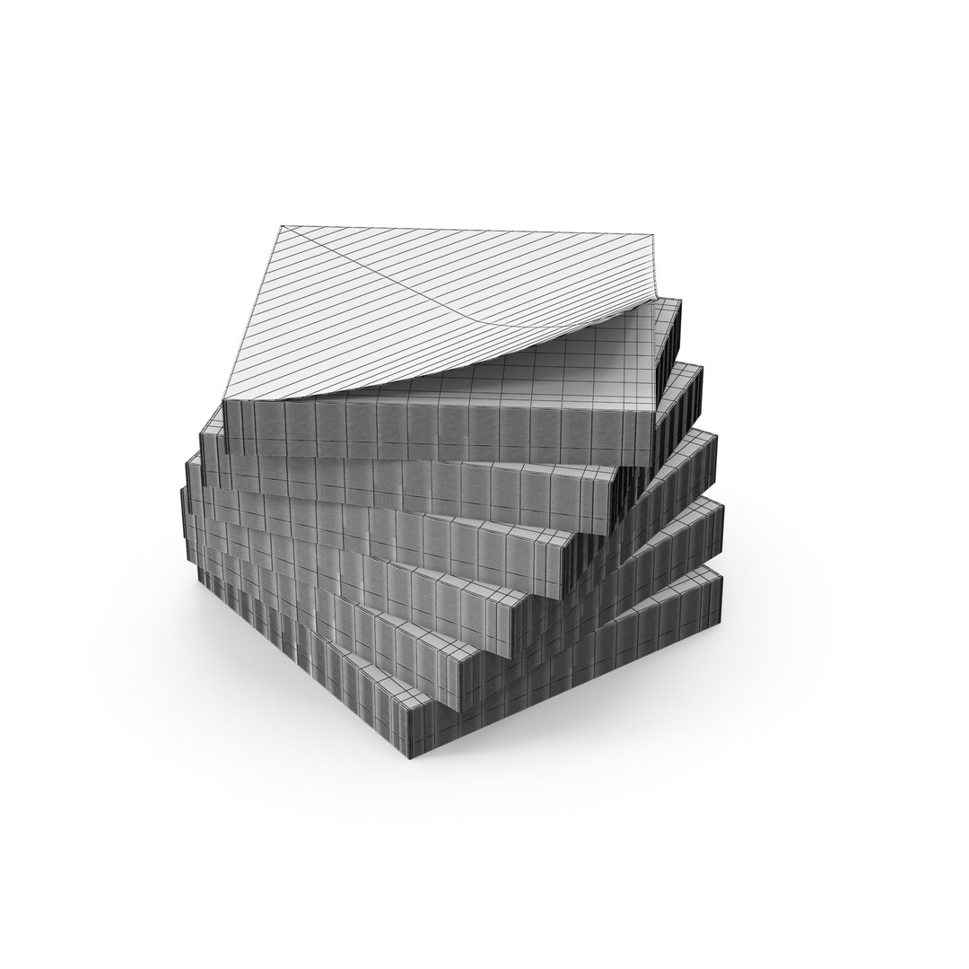 Stacked Colored Sticky Notes 3D Model - TurboSquid 2144330