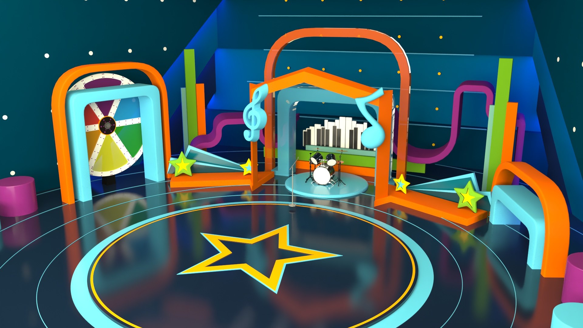 3D Child Music Tv Studio Competition Design - TurboSquid 1859809