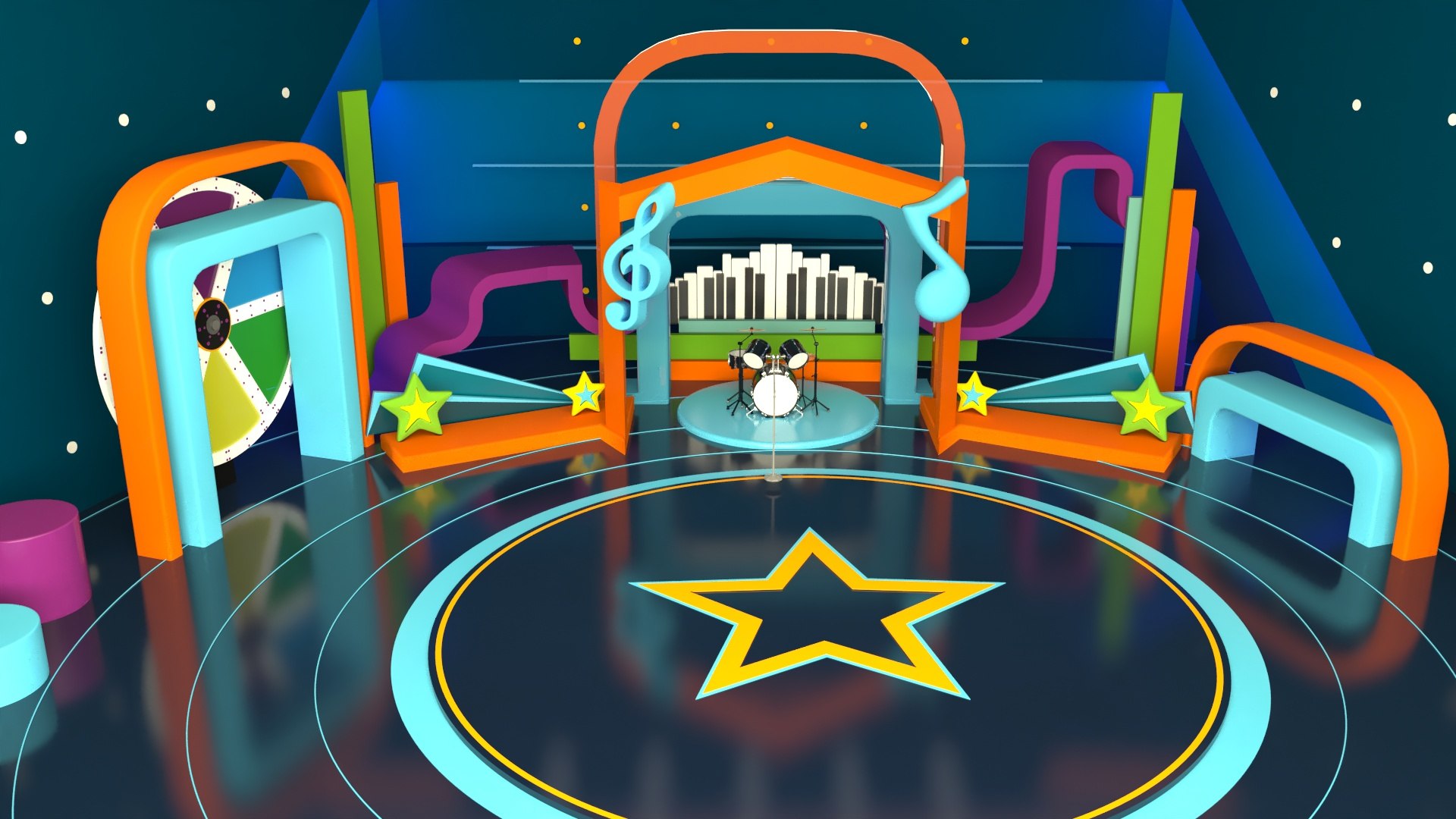 3D Child Music Tv Studio Competition Design - TurboSquid 1859809