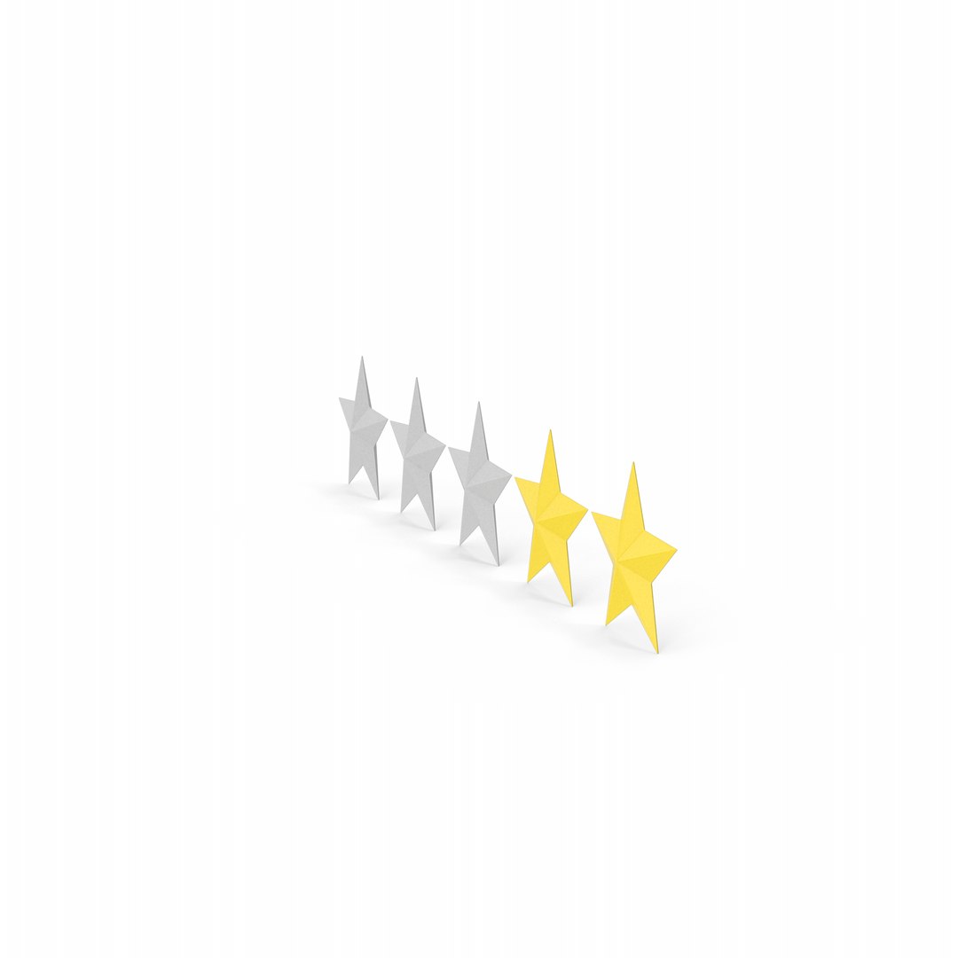 3D Two Stars Rating Model - TurboSquid 2113460