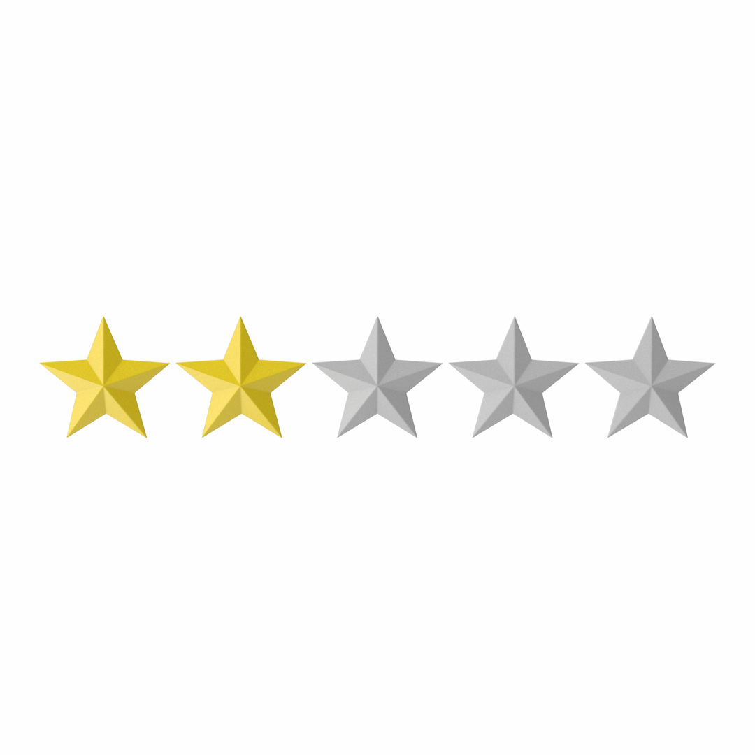 3D Two Stars Rating Model - TurboSquid 2113460