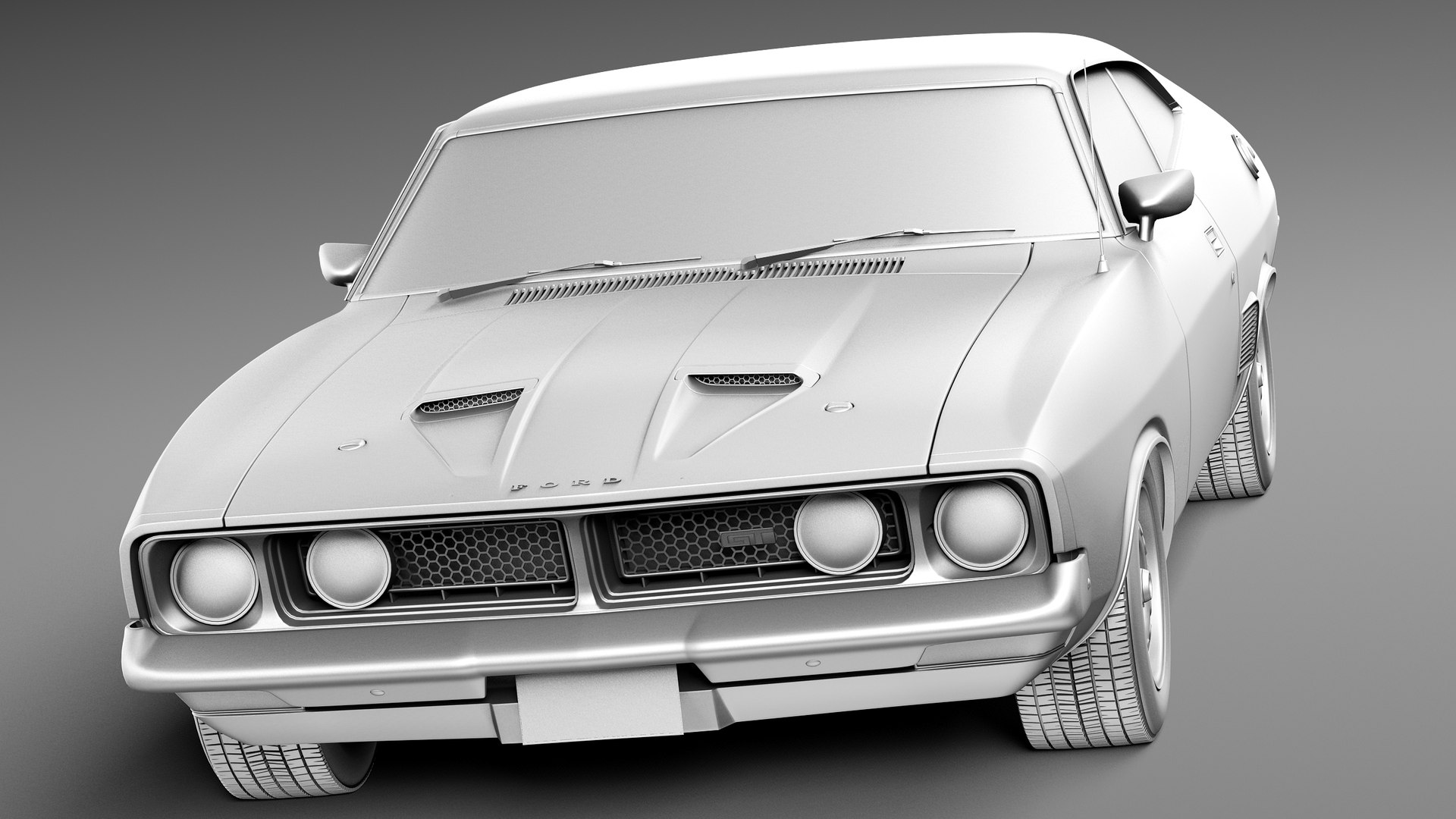 3d 1973 Coupe Falcon Model