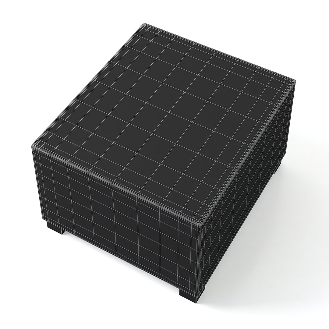 3D Model Rattan Garden Table - TurboSquid 1738526