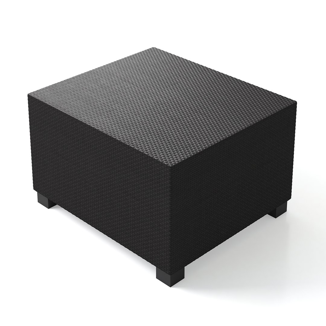 3D Model Rattan Garden Table - TurboSquid 1738526