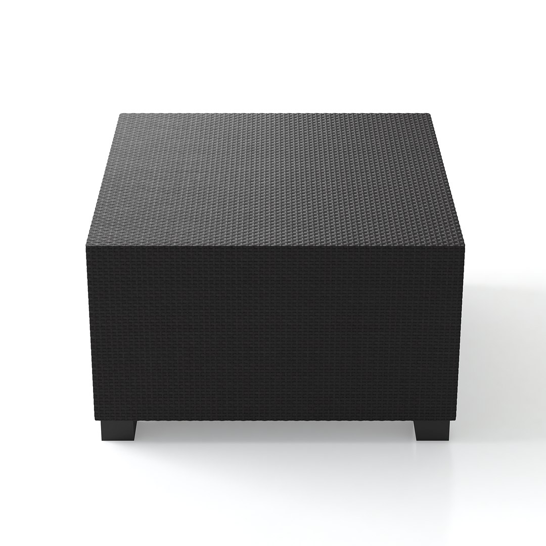 3D Model Rattan Garden Table - TurboSquid 1738526