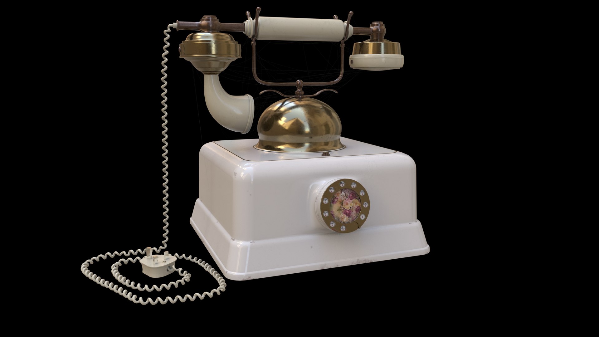 3D model vintage rotary telephone - TurboSquid 1316568