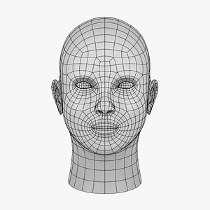 3d girl head model