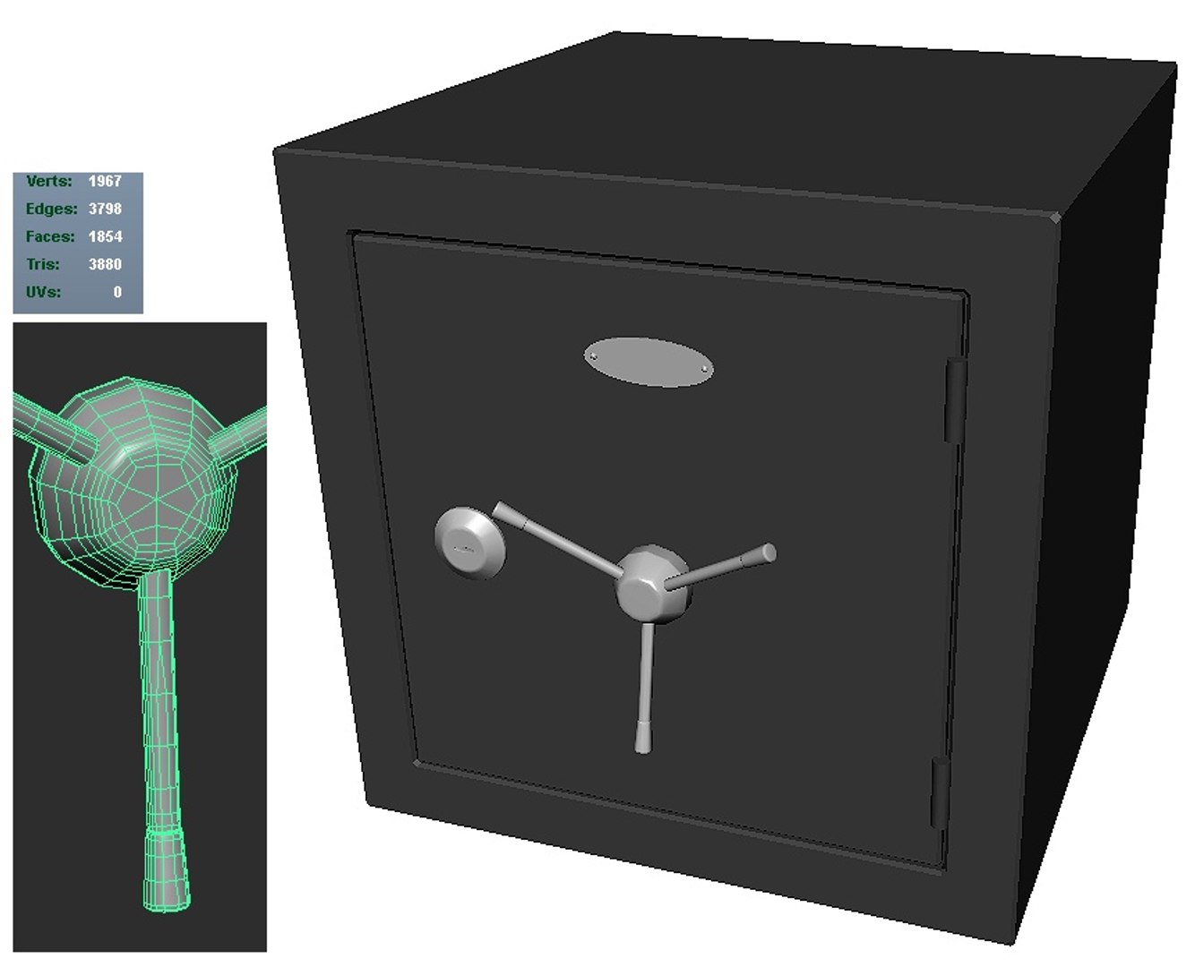 Safe cube 3D - TurboSquid 1260452