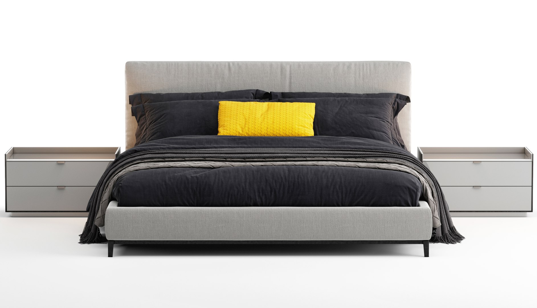 3D Minotti Andersen Bed - TurboSquid 1790777
