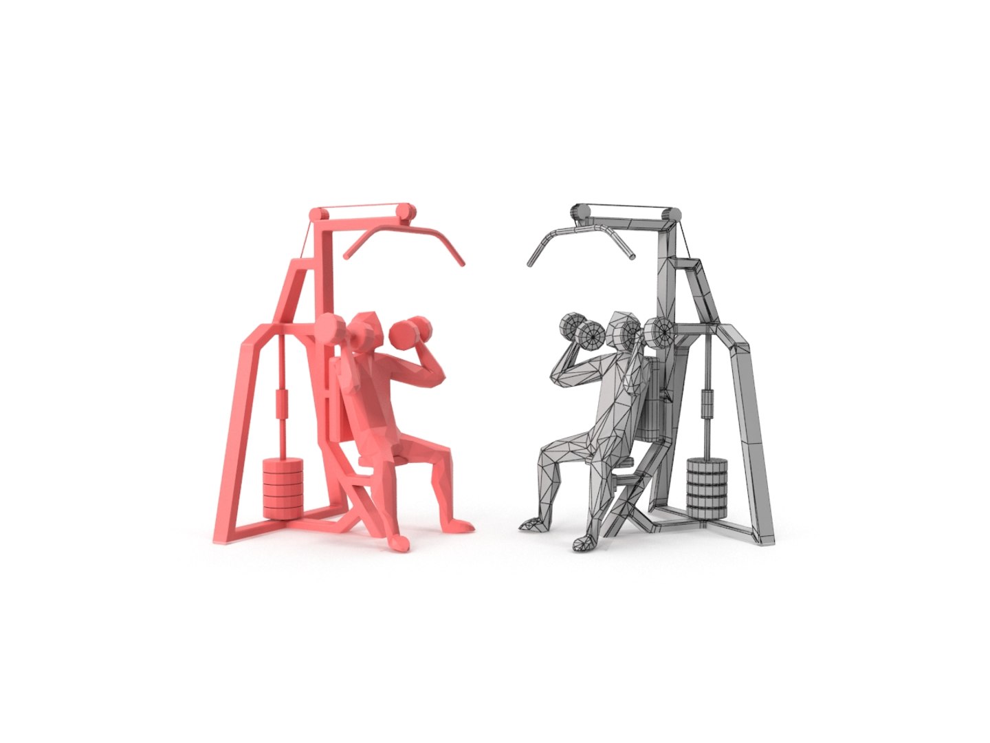 People Gym Fitness 3D Model - TurboSquid 1513493
