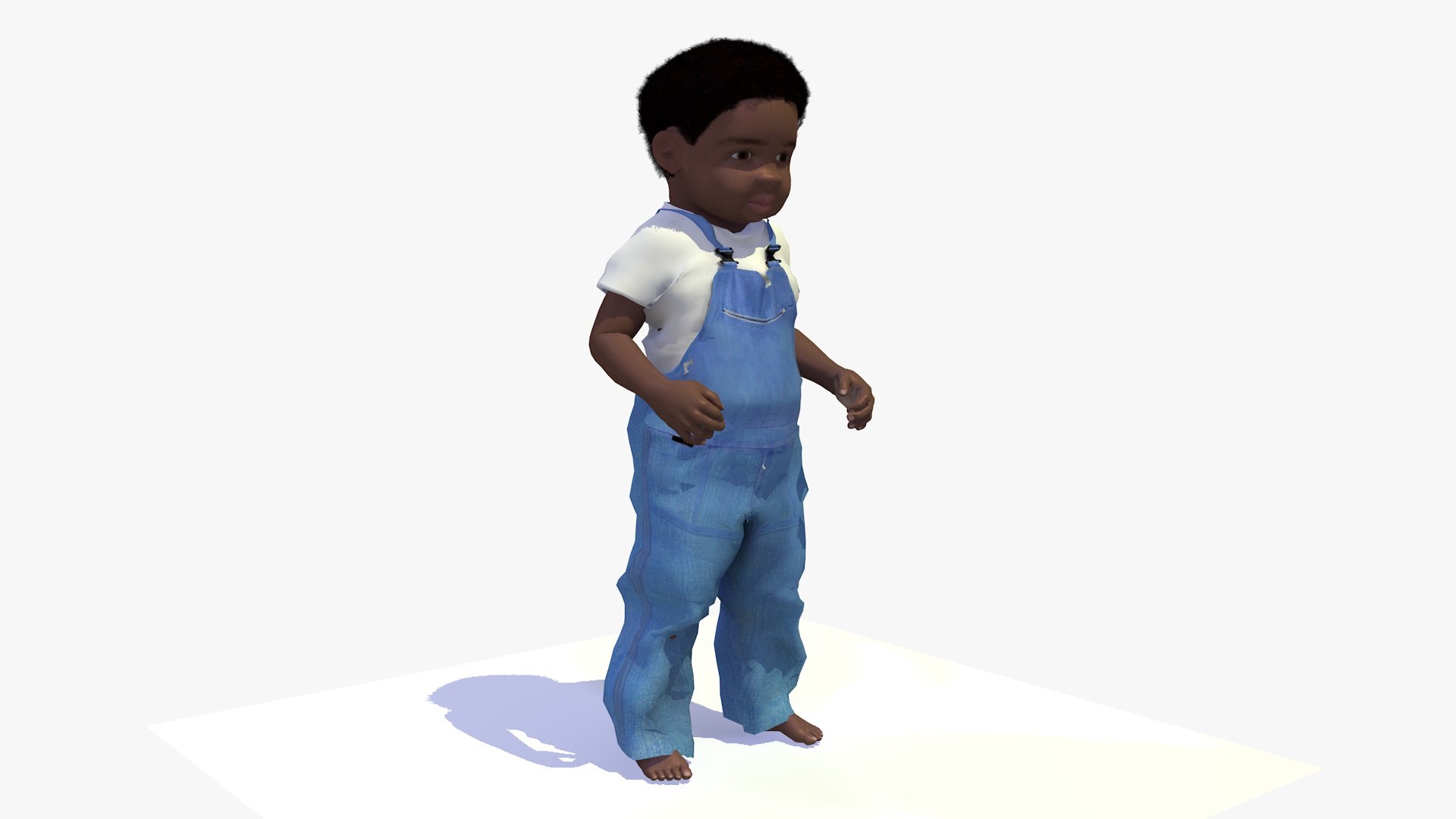 3D model STATIC STANDING AFRO BABY - TurboSquid 1884741