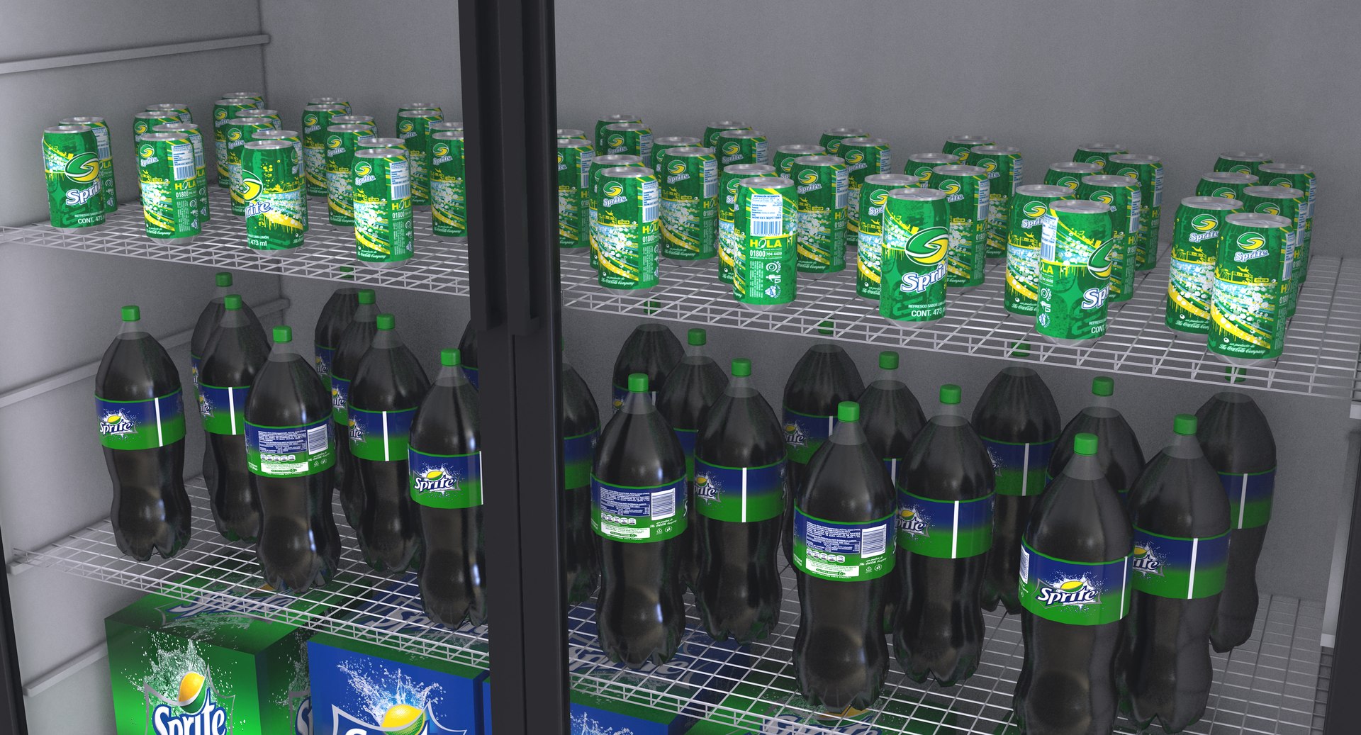 3D Fridge Sprite Beverage Model - TurboSquid 1338941