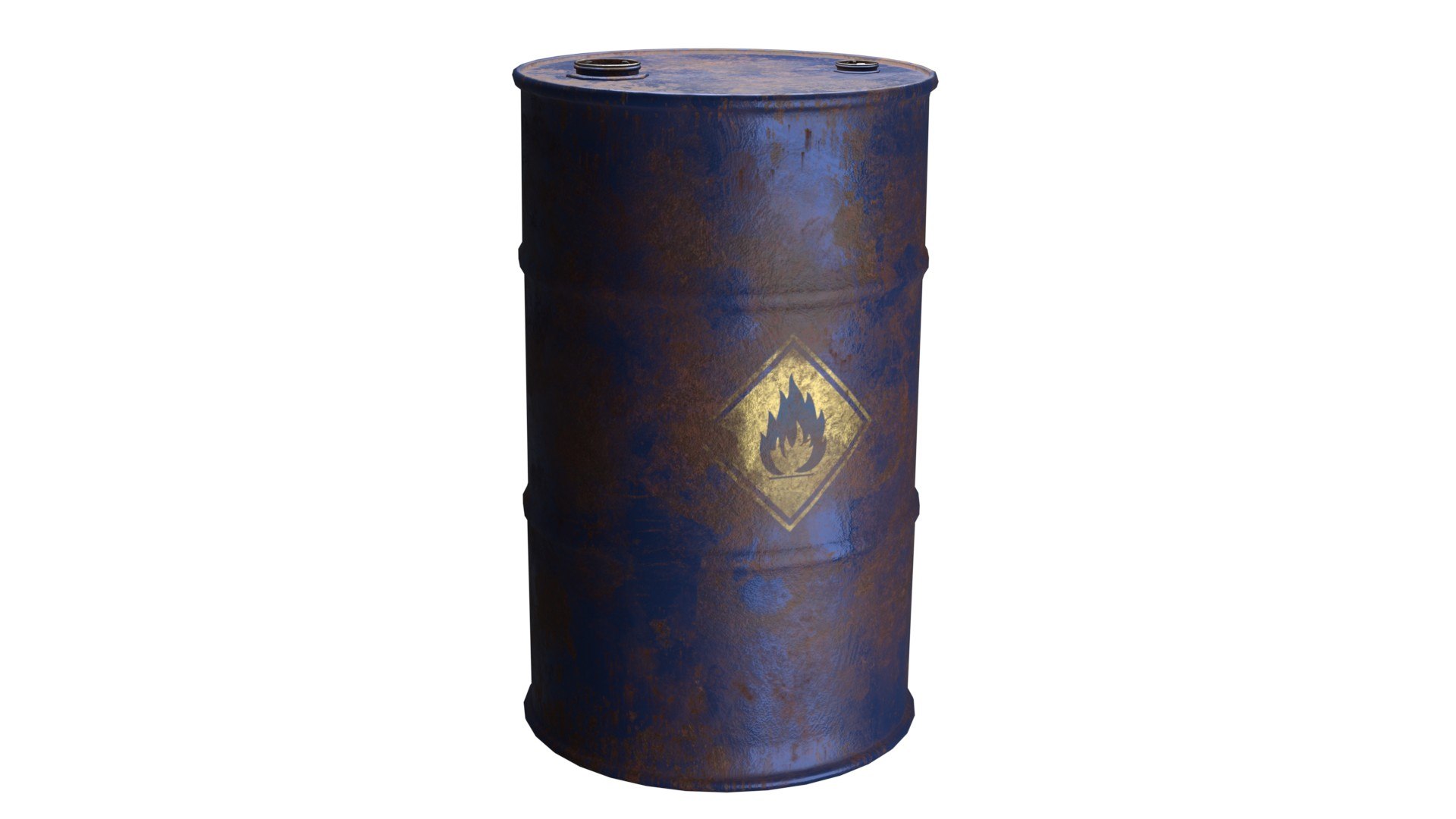 Blue Oil Barrels Collection 3D Model - TurboSquid 2148219