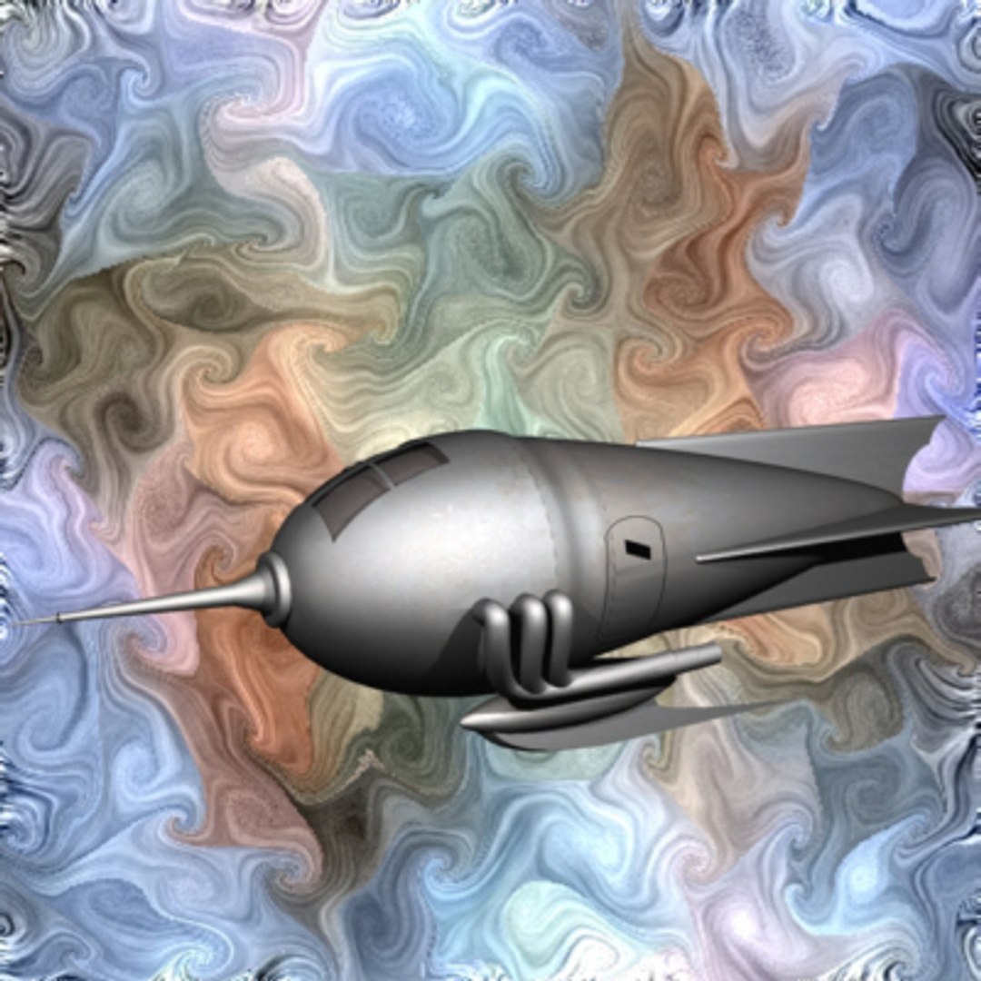 3d Early Space Ship