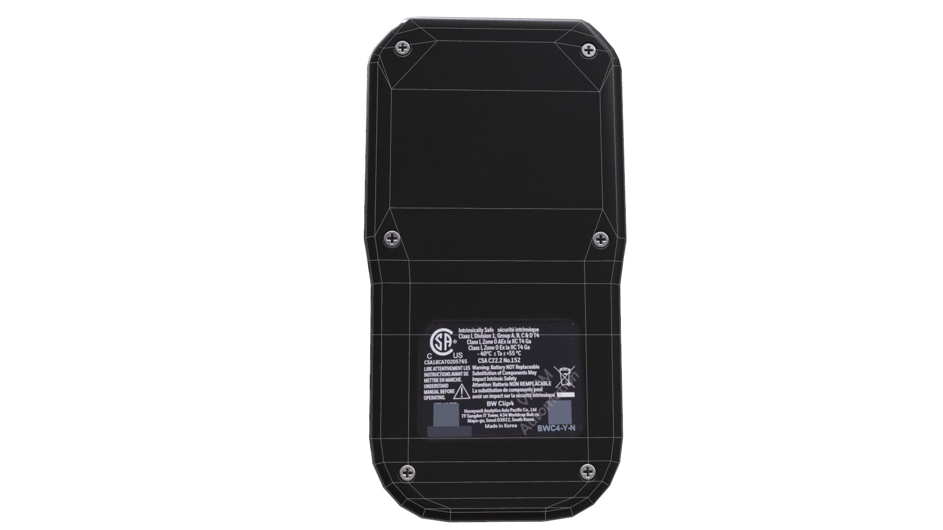 BW Clip4 Disposable 4 Gas Monitor Low Poly Model - TurboSquid 2391173