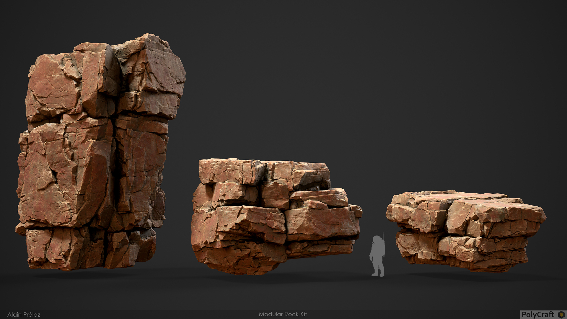 Modello 3D Kit Cliff Rock - Pacchetto rocce modulari - TurboSquid 2466698