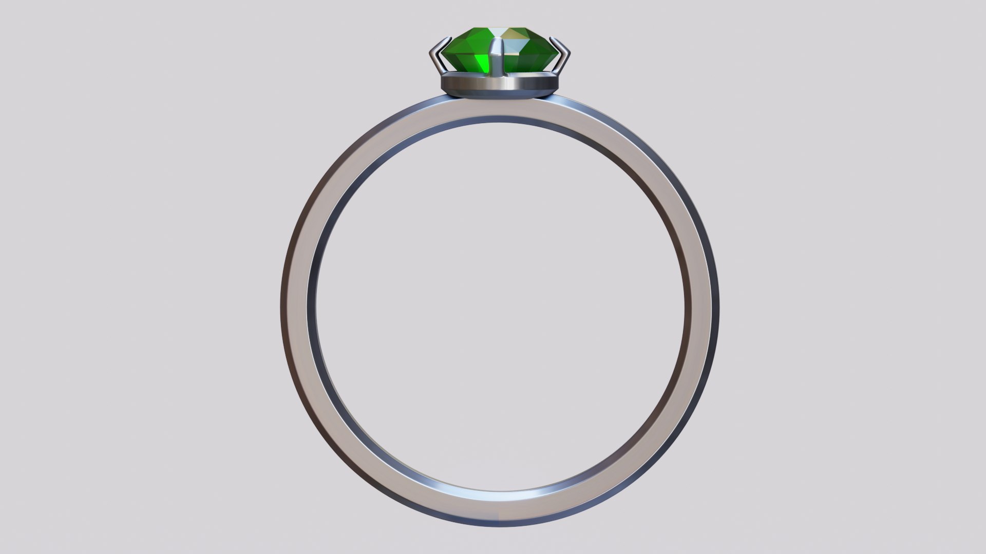 3D Emerald Silver Ring model - TurboSquid 1762961