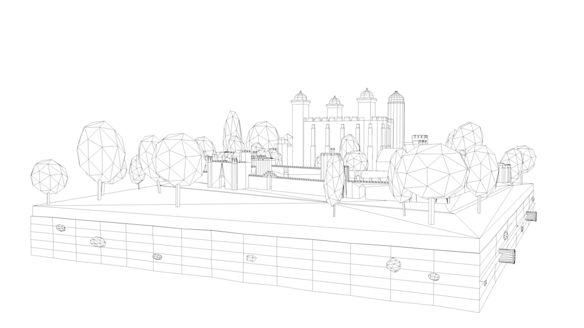 Cartoon Landmark 3D Model - TurboSquid 1509593