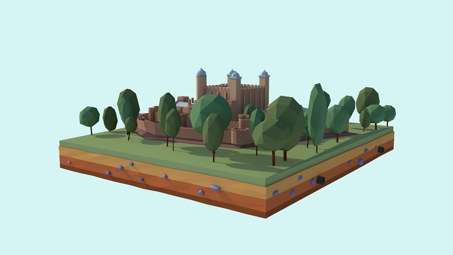 Cartoon Landmark 3D Model - TurboSquid 1509593
