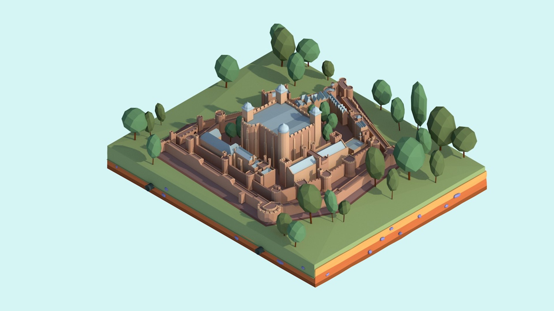 Cartoon Landmark 3D Model - TurboSquid 1509593