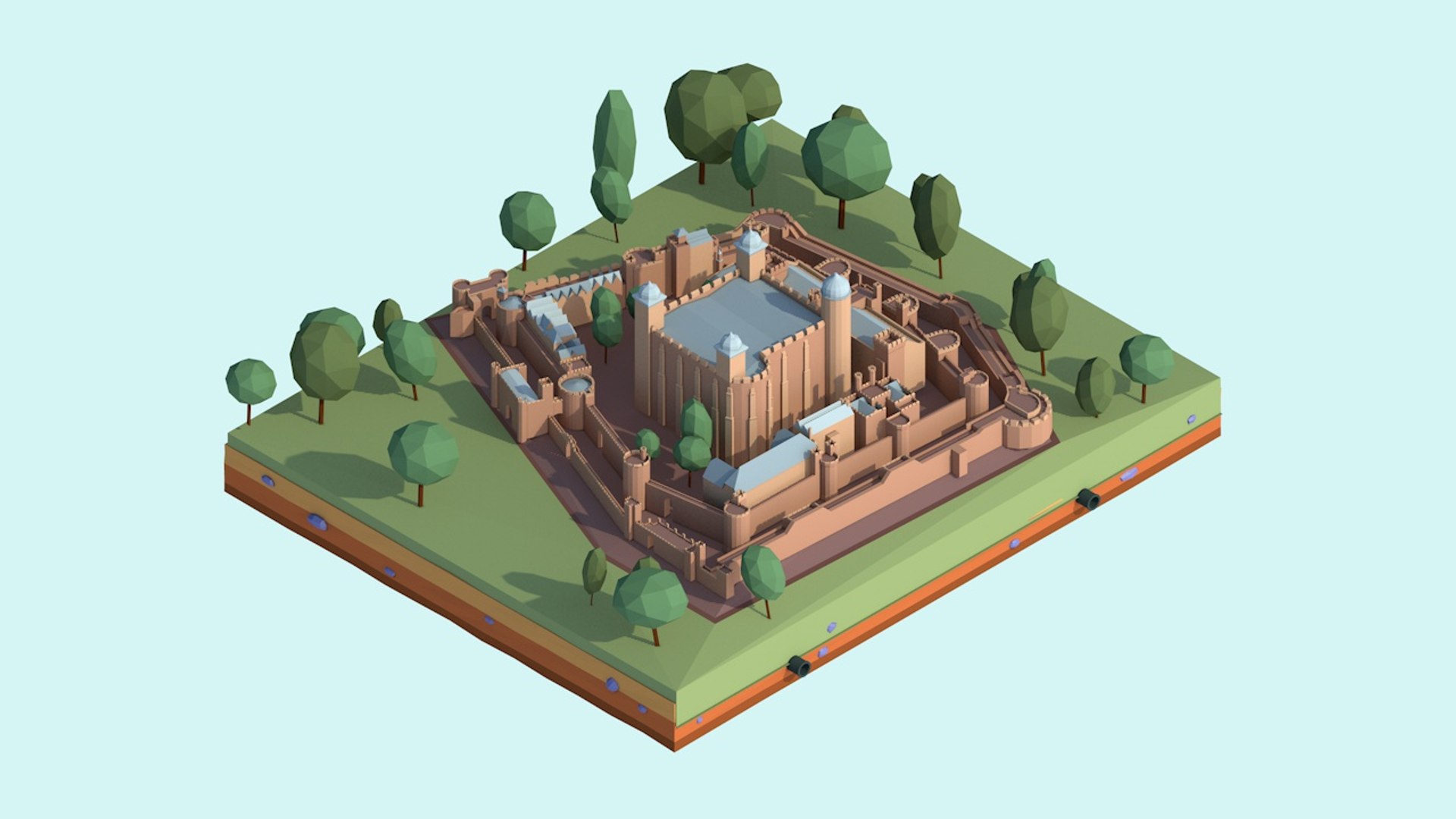 Cartoon Landmark 3D Model - TurboSquid 1509593