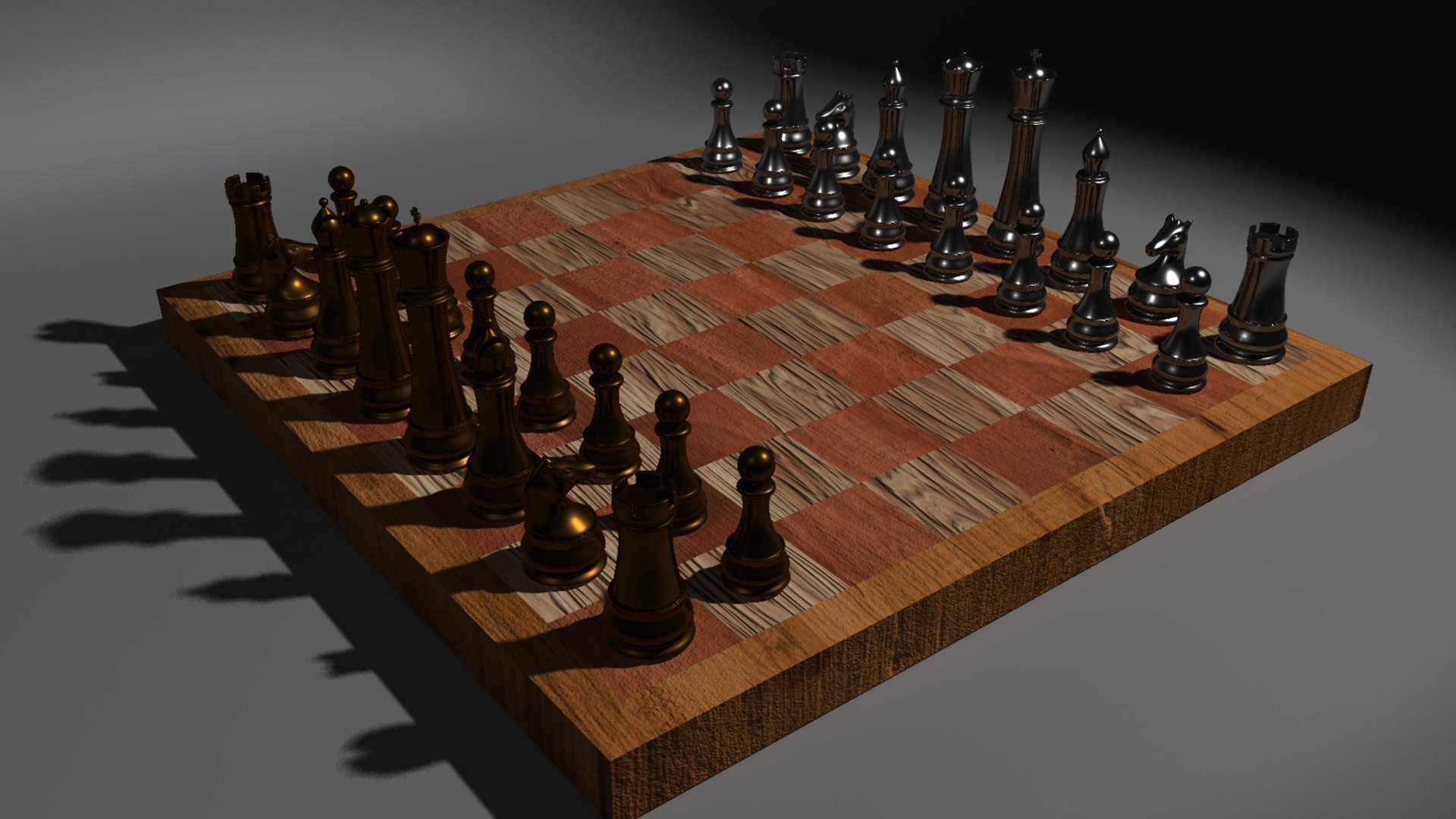 Maya Metal Chess Set