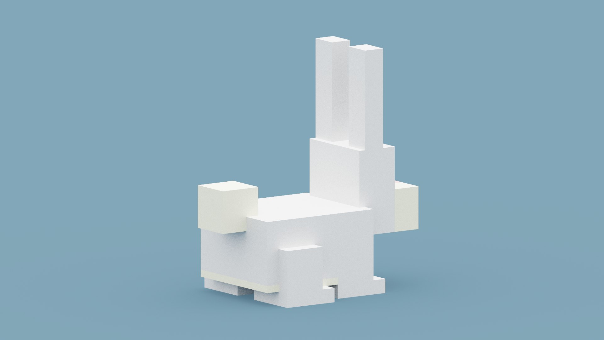 Voxel White Rabbit 3D - TurboSquid 1979389