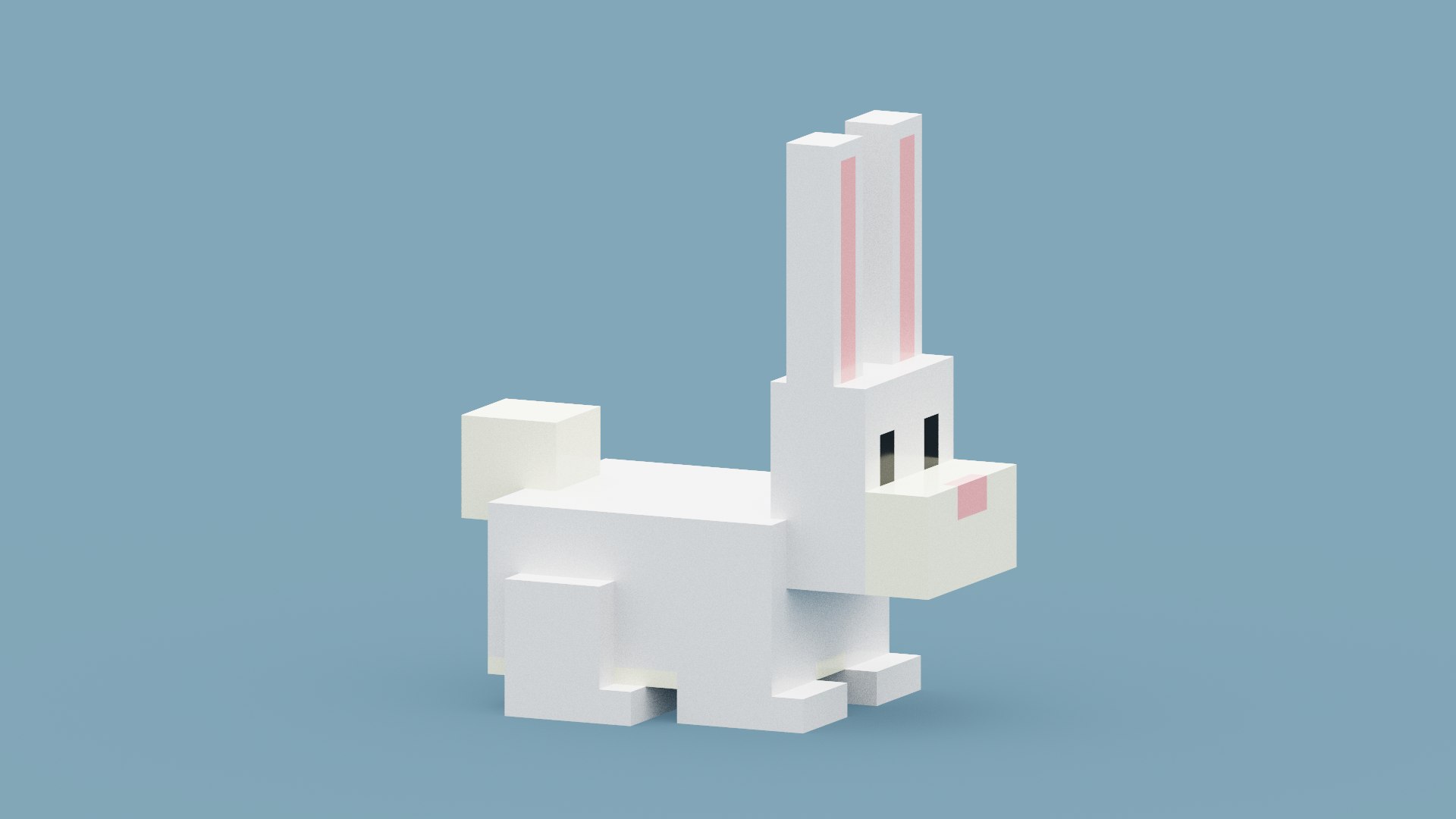 Voxel White Rabbit 3D - TurboSquid 1979389