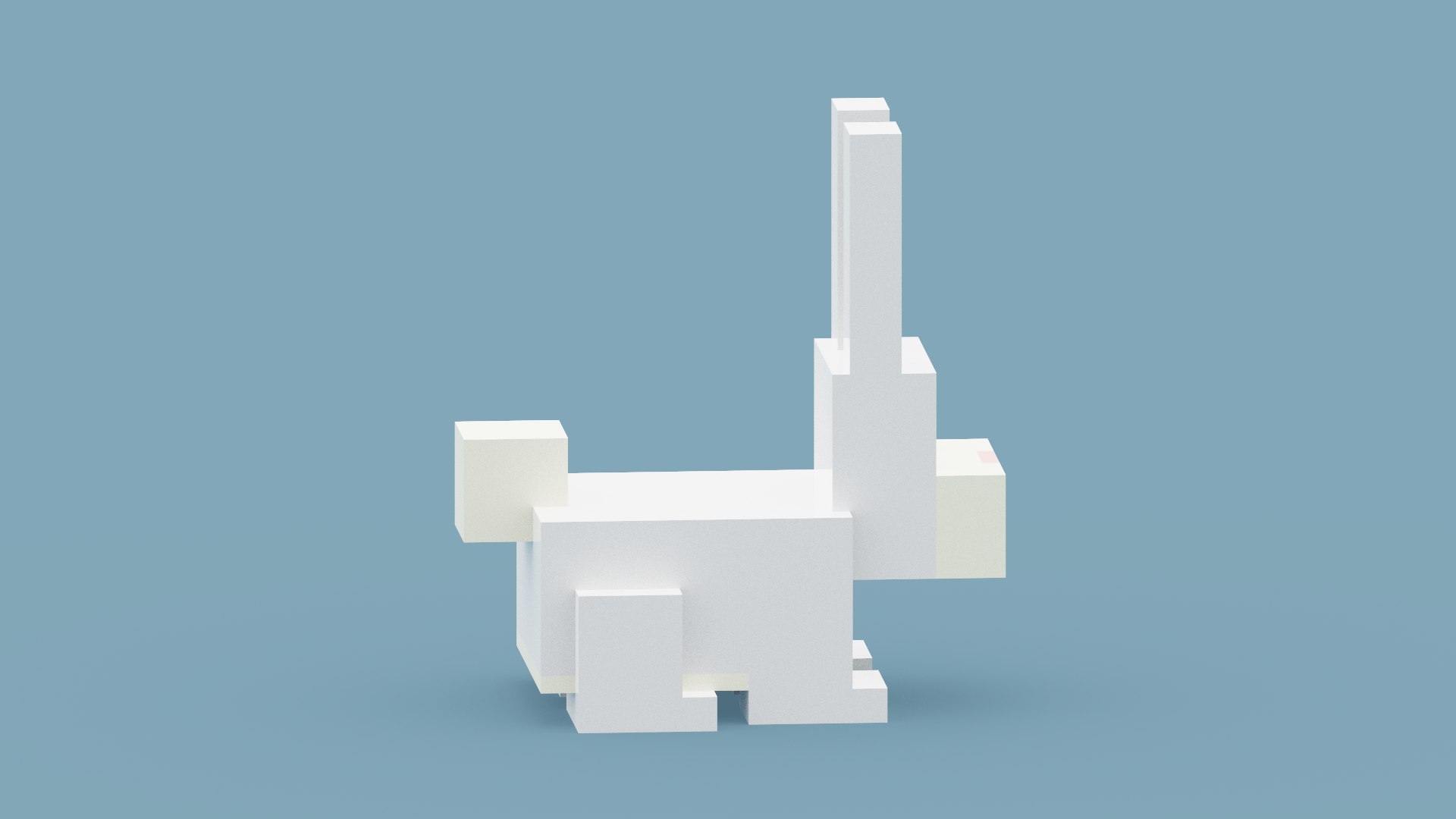 Voxel White Rabbit 3D - TurboSquid 1979389