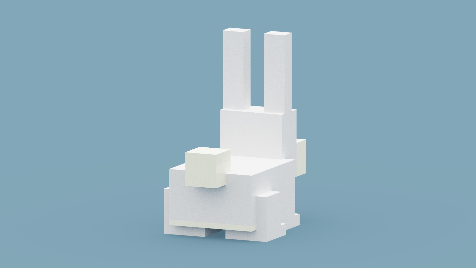 Voxel White Rabbit 3D - TurboSquid 1979389
