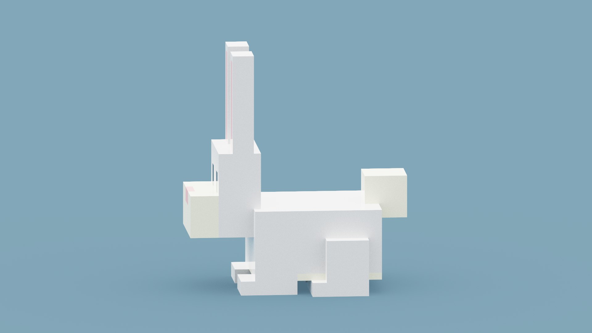 Voxel White Rabbit 3D - TurboSquid 1979389