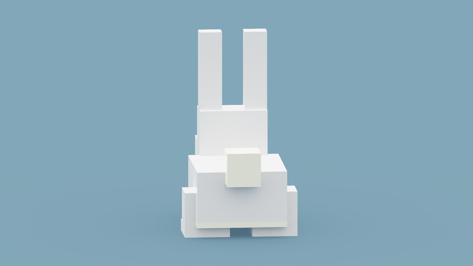 Voxel White Rabbit 3D - TurboSquid 1979389