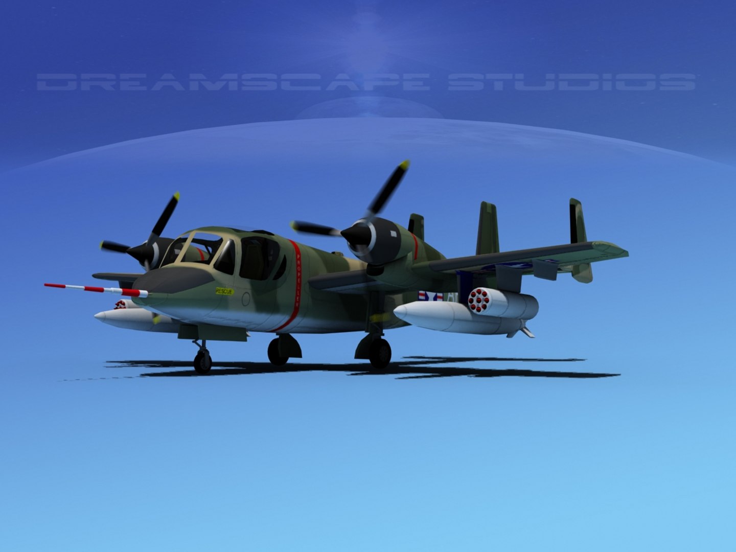 3d ov-1d mohawk grumman recon model