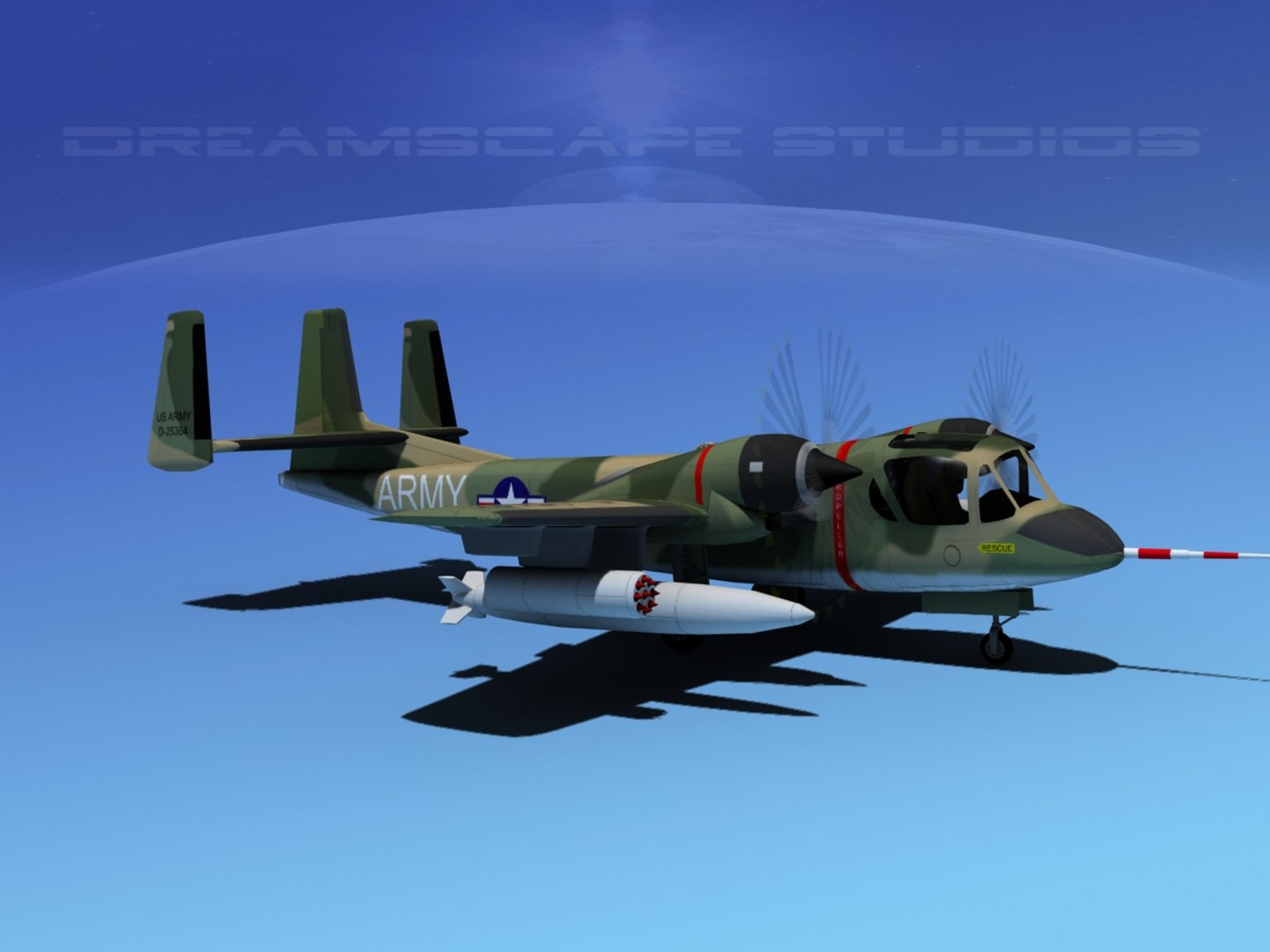 3d Ov-1d Mohawk Grumman Recon Model