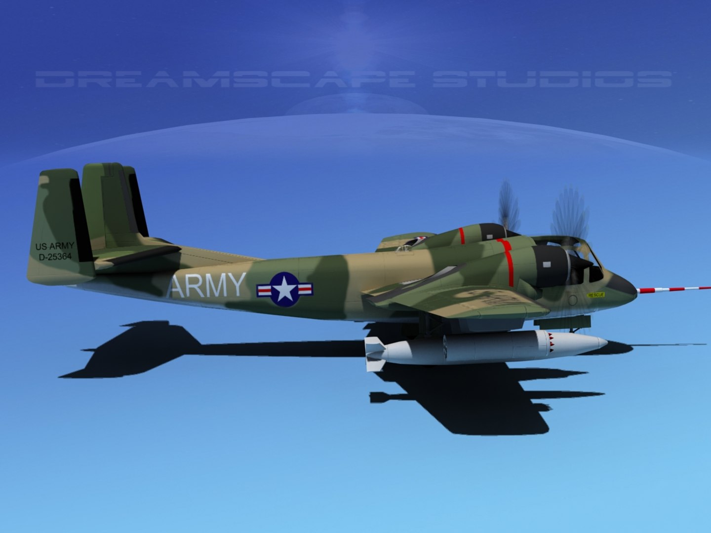3d ov-1d mohawk grumman recon model