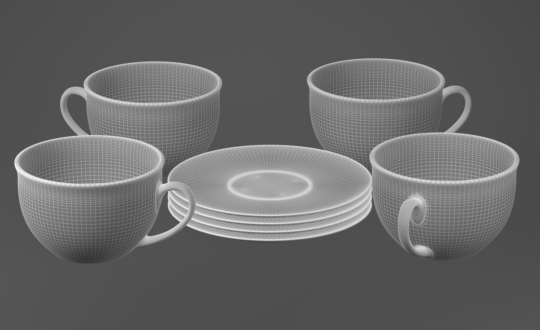 Set of colored cups model - TurboSquid 2154124