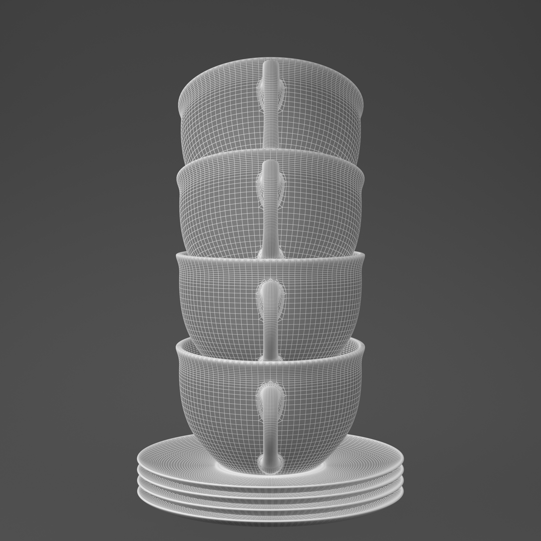 Set of colored cups model - TurboSquid 2154124