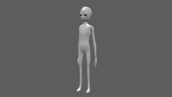Low-poly extraterrestrial alien 3D model - TurboSquid 1266661