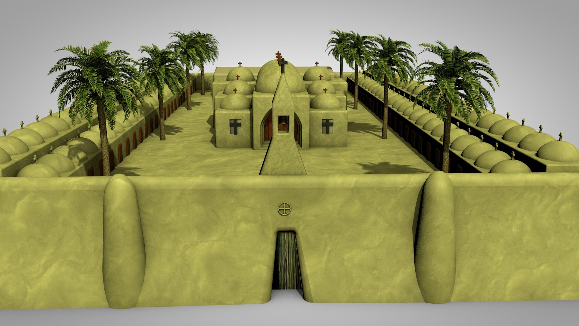 3D old egyptian monastery church - TurboSquid 1507049