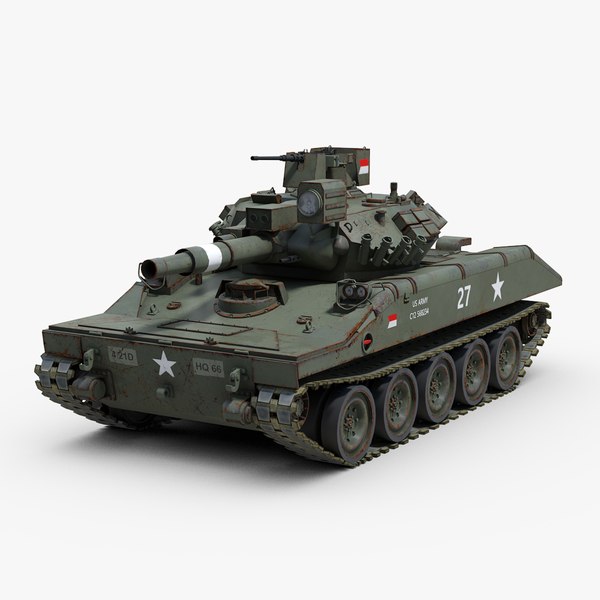 sheridan tank m551 3d model