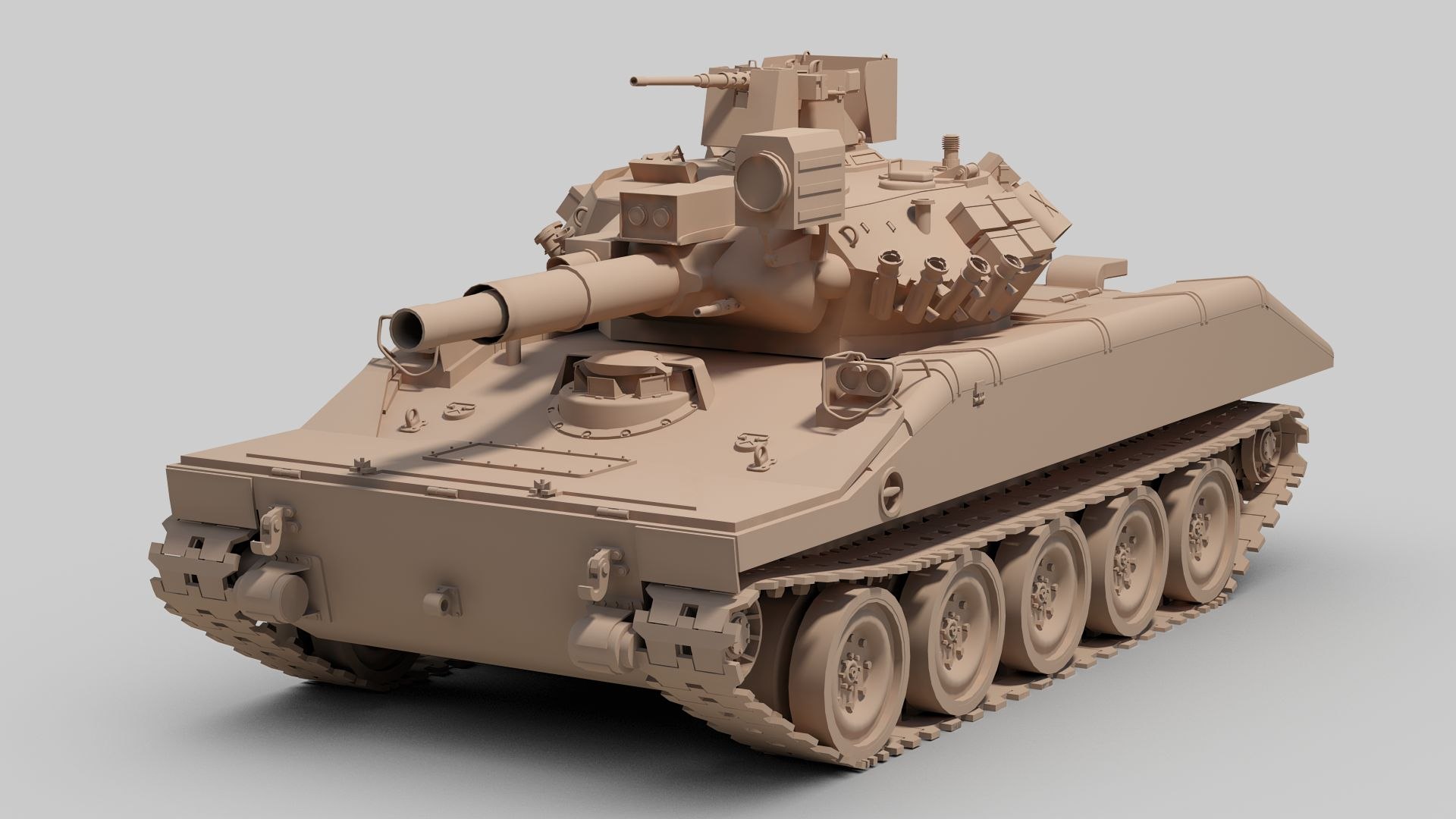 Sheridan Tank M551 3d Model