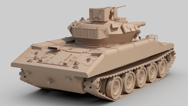 sheridan tank m551 3d model